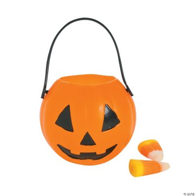 Mini Pumpkin Candy Buckets - 12 Pc. | Halloween Express