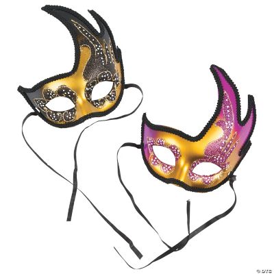 Mardi Gras Winged Masks - 6 Pc. | Halloween Express