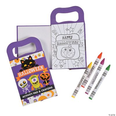 Mini Halloween Activity Books with Crayons - 12 Pc. | Halloween Express