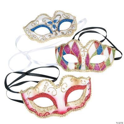 Colorful Masquerade Masks- 12 Pc. | Halloween Express