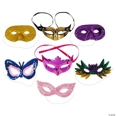 Bulk 100 Pc. Mardi Gras Mask Value Assortment | Halloween Express