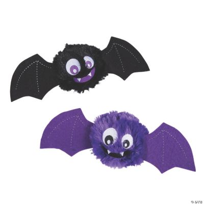 Halloween Fuzzy Stuffed Bat Bouncing Balls - 12 Pc. | Halloween Express