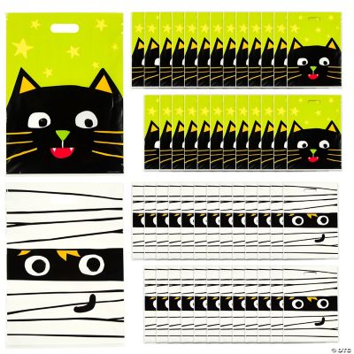 12" x 17" Bulk 50 Pc. Large Plastic Ghoul Gang Goody Bags | Halloween ...