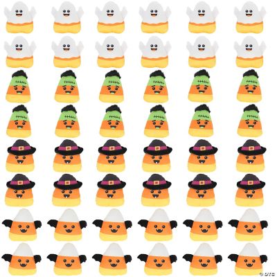 Bulk 48 Pc. Halloween Smiling Stuffed Candy Corn Assortment