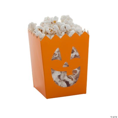 Halloween Popcorn Boxes with Cellophane Windows - 12 Pc.