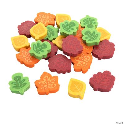 Bulk 144 Pc. Mini Fall Leaf Eraser Assortment | Halloween Express