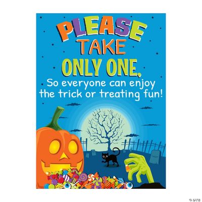 Take One Halloween Candy Door Sign | Halloween Express
