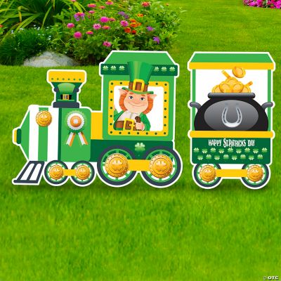 25" x 20" St. Patrick’s Day Train Yard Sign Set - 2 Pc. | Halloween Express