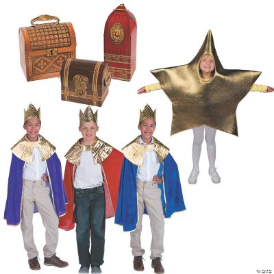 Kids Wise Men Costume Kit with Gift Props - 7 Pc. | Halloween Express