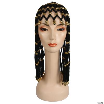 Women's Headdress With Gold Beads Wig | Halloween Express