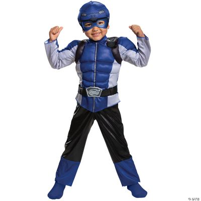Boy's Blue Power Ranger Beast Morphers Muscle Costume | Halloween Express