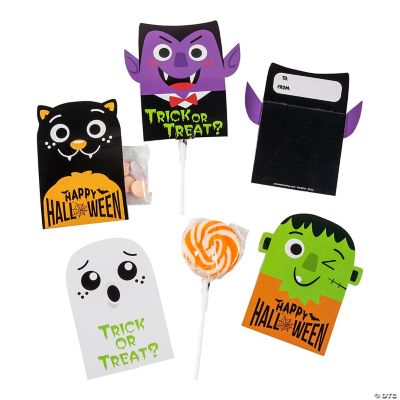 Halloween To/From Lollipop Covers - 24 Pc. | Halloween Express