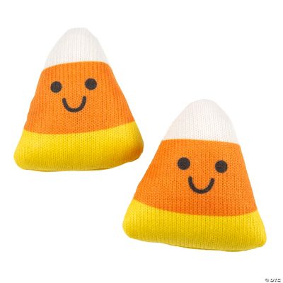 Knitted Stuffed Candy Corn Characters – 12 Pc. | Halloween Express