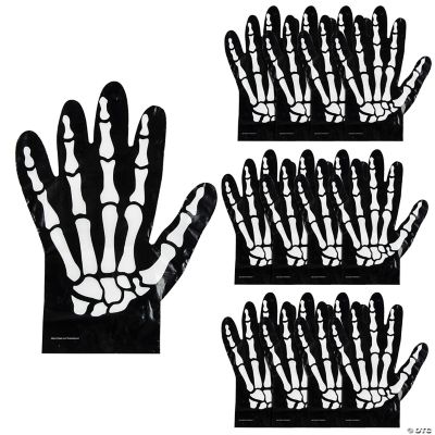 Skeleton Hand-Shaped Goody Bag - 12 Pc. | Halloween Express