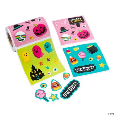 Mini Make-a-Halloween Scene Sticker Roll - 100 Pc.