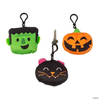 Halloween Stuffed Character Backpack Clip Keychains - 12 Pc ...