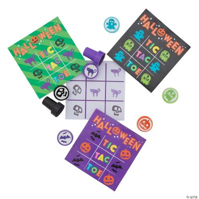 Tic-Tac-Toe Game with Halloween Stampers - 6 Sets - Discontinued