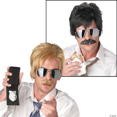 Black & Silver Detective Wig | Halloween Express