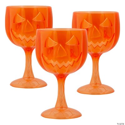 Jack-O’-Lantern Plastic Goblets - 6 Pc. | Halloween Express