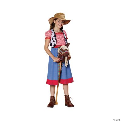 Red and Blue Checkered Cowgirl Child Halloween Costume - Large ...