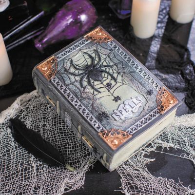 8 3/4" x 12 1/2" Animated Flaming Magic Spells Book Halloween ...