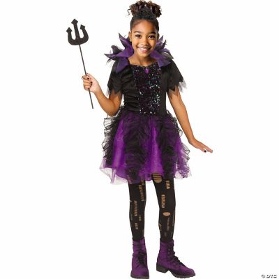 Girl’s Black & Purple Polyester Octo Princess Costume | Halloween Express
