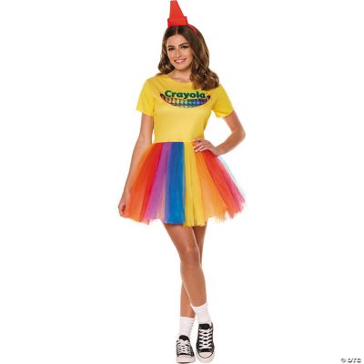Women’s Crayola® Box Multicolored Dress Costume | Halloween Express