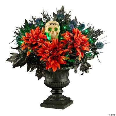 National Tree Company 20" Artificial Boo-tiful Halloween Urn with ...