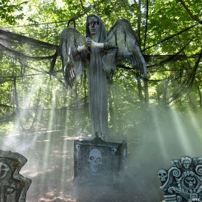 5 Ft. 6" Shaking Standing Angel Statue Halloween Decoration | Halloween ...