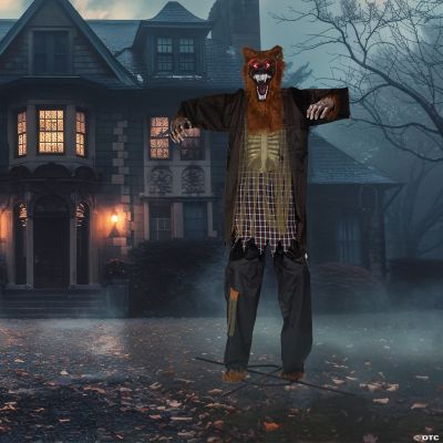Huge Lighted and Animated Talking Werewolf Commercial Outdoor Halloween ...