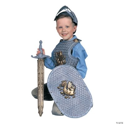 Kids Plastic Armor, Shield, Helmet & Sword Knight Set - 5 Pc ...