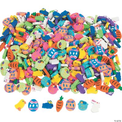 Bulk 500 Pc. Mini Easter Eraser Assortment | Halloween Express