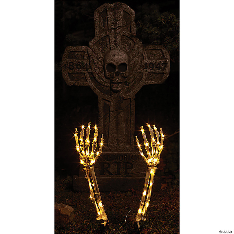 15-inch Skeleton Arms Light up Yard Décor | Halloween Express