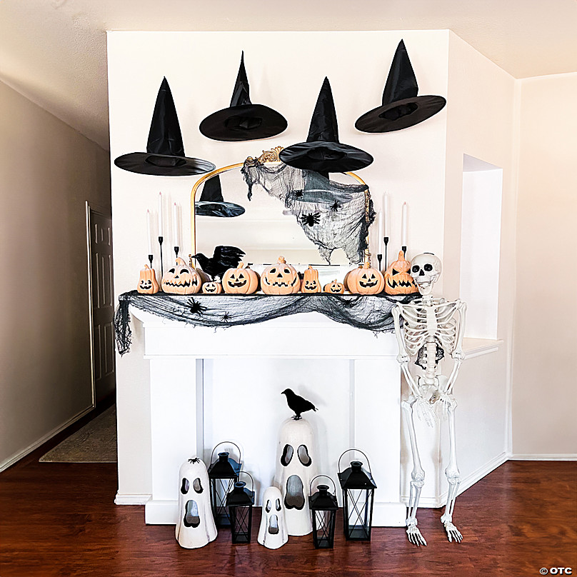 18' Black Freaky Fabric Decoration | Halloween Express