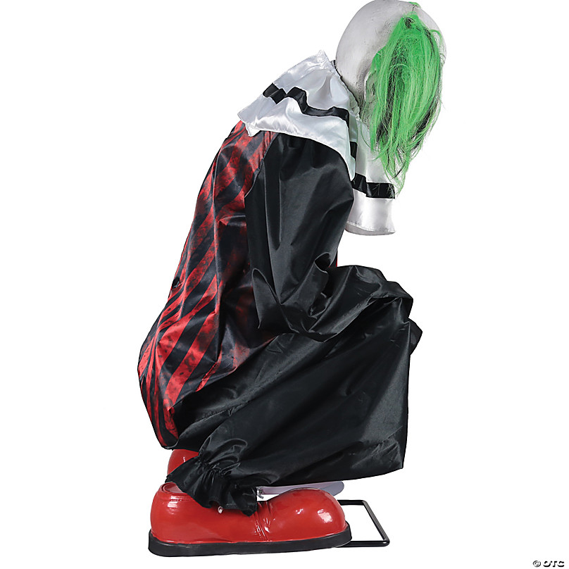 20" Animated Crouching Red Clown Prop | Halloween Express