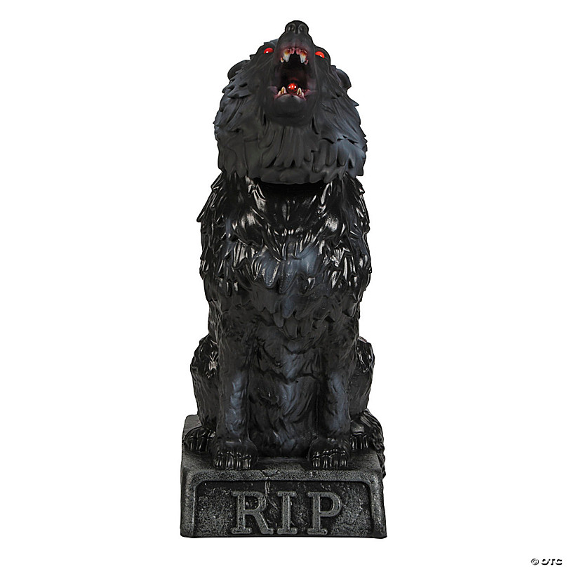 28" Animated Zombie Wolf Halloween Decoration