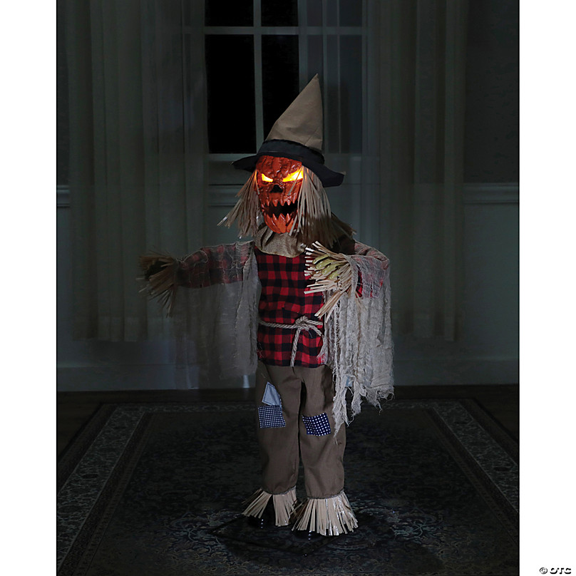 36" Twitching Scarecrow Animated Prop | Halloween Express