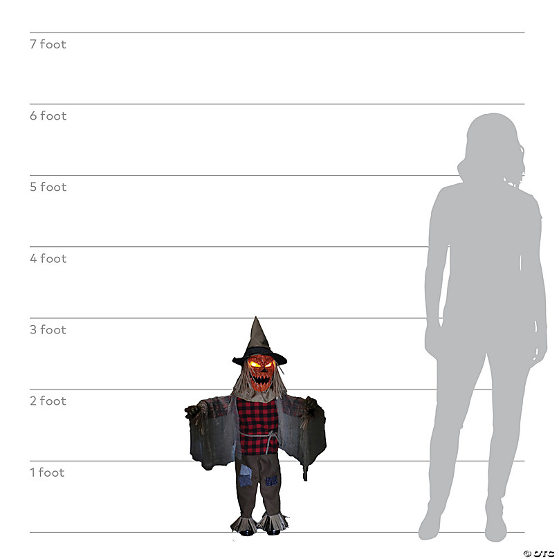 36" Twitching Scarecrow Animated Prop | Halloween Express