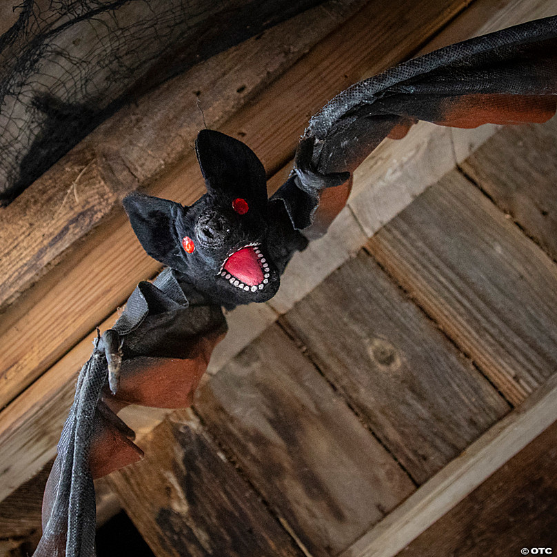 4 Ft. x 14 3/4" Black Foam Vampire Bat Hanging Halloween Decoration ...