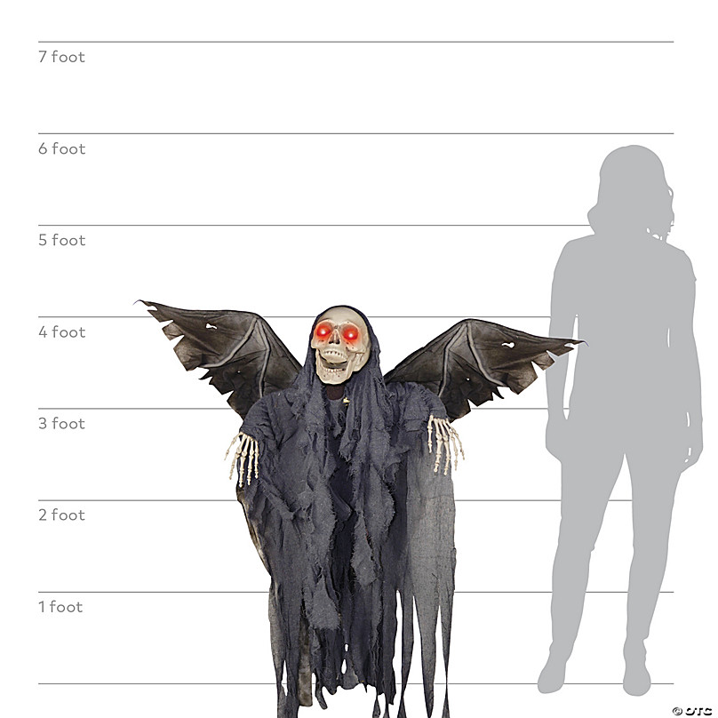 48" Animated Winged Reaper | Halloween Express