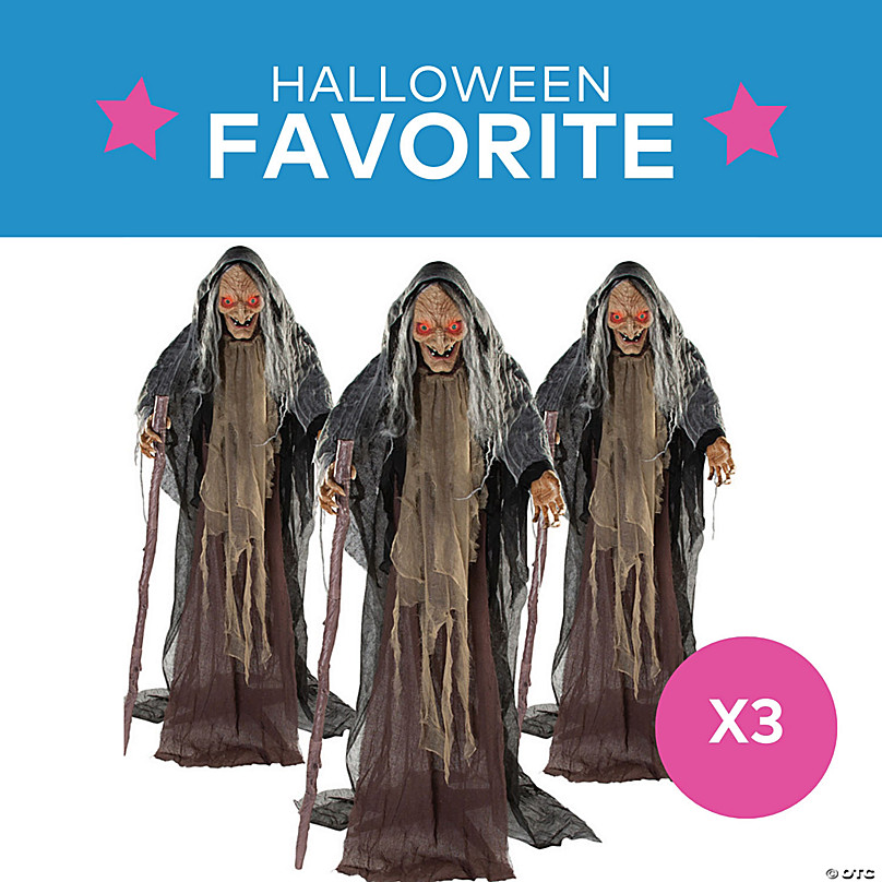 5 Ft. Bulk Animated Standing Witches Set - 3 Pc. | Halloween Express