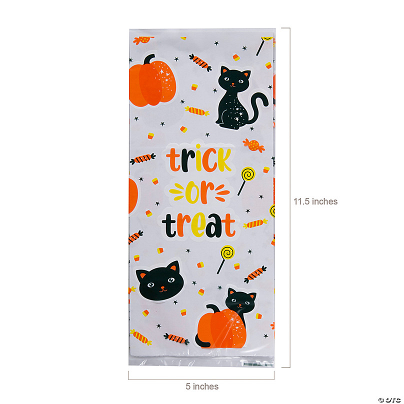 5" x 11 1/2" Trick-or-Treat Character Cellophane Bags - 12 Pc.