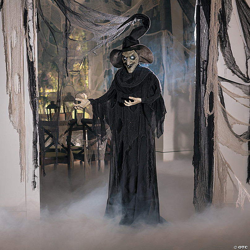 6' Light-Up Standing Witch Halloween Decoration | Halloween Express