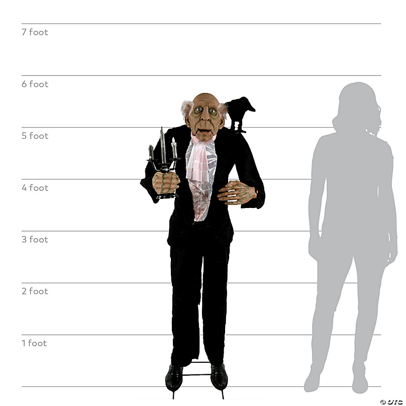 68" Animated Light-Up Butler Decoration | Halloween Express