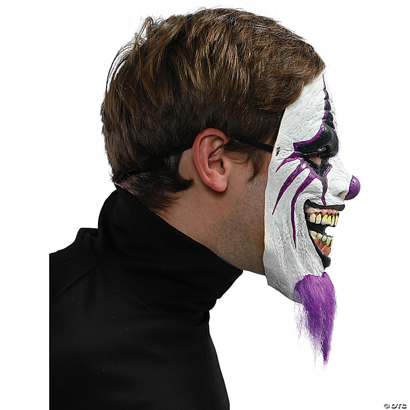 Adult's Clown Mask with Purple Beard | Halloween Express