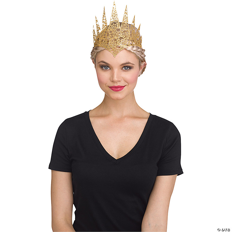 Adult's Gold Flexible Glitter Crown | Halloween Express