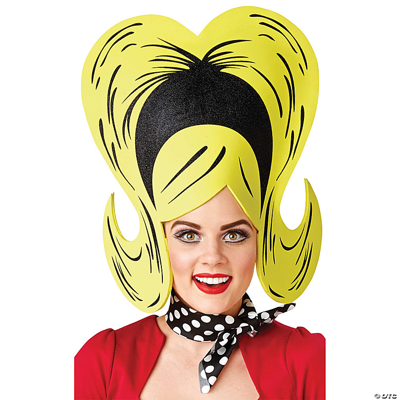 Adult's Yellow Foam Fun Flip Wig