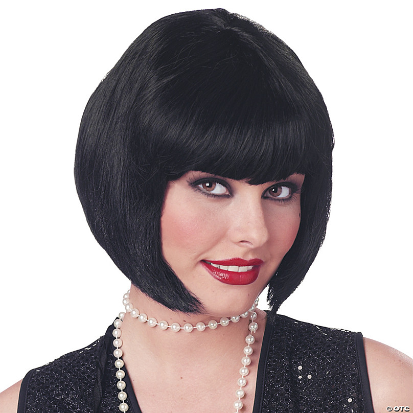 Black Short Bob Flapper Wig