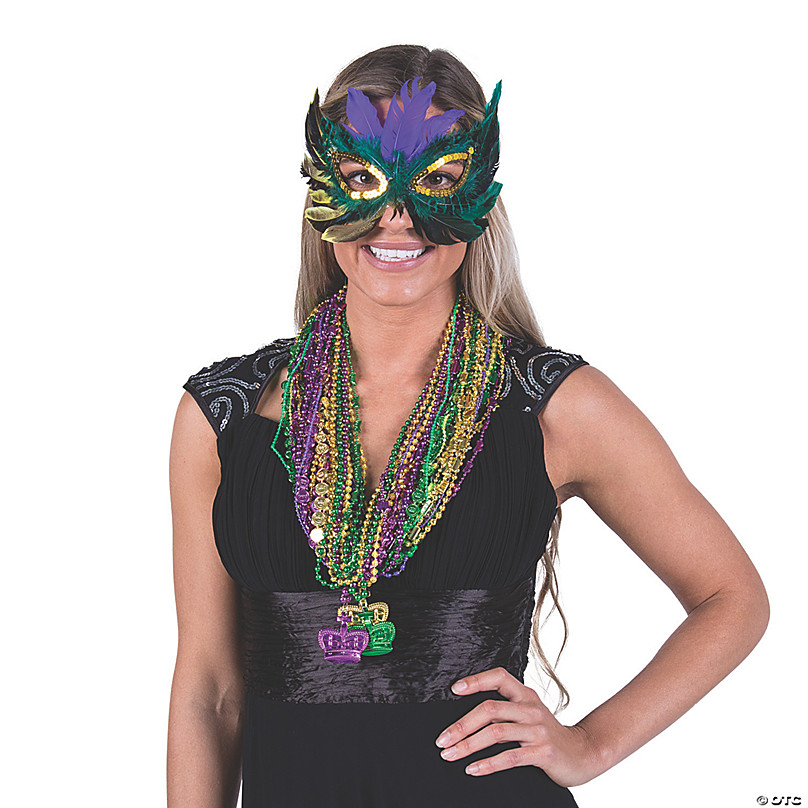 Bulk 600 Pc. Masquerade Mask & Bead Assortment | Halloween Express