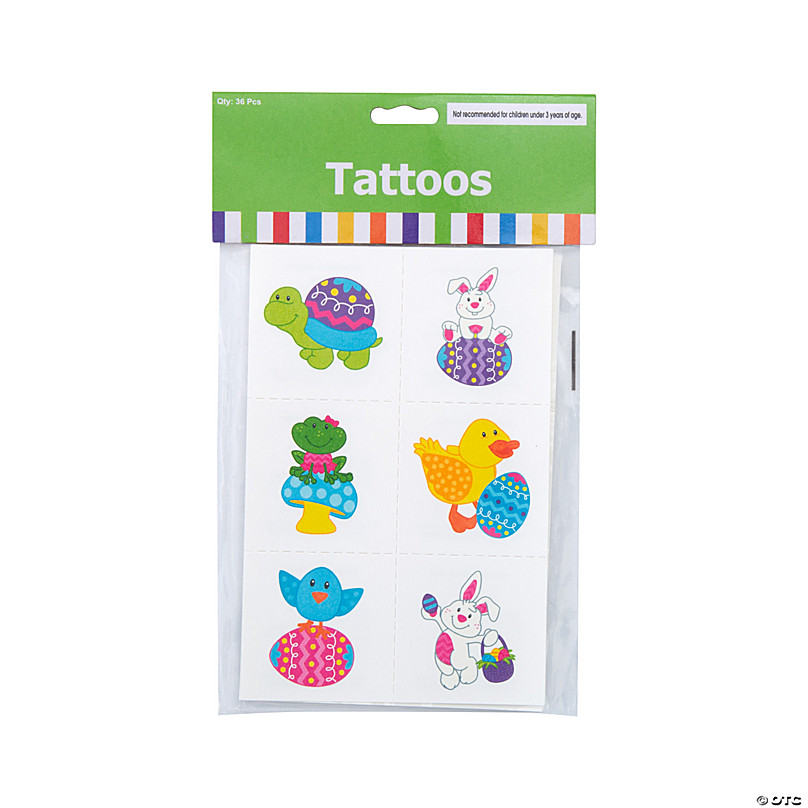 Bulk 72 Pc. Easter Character Temporary Tattoos | Halloween Express